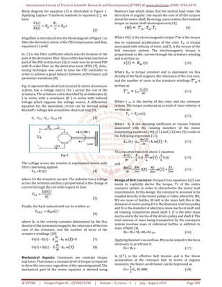 Design and Implementation of Conveyor Belt Speed Control using PID for Industrial Applications | PDF