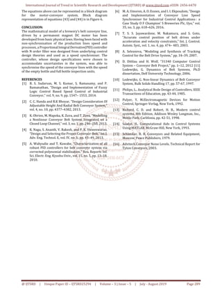 Design and Implementation of Conveyor Belt Speed Control using PID for ...