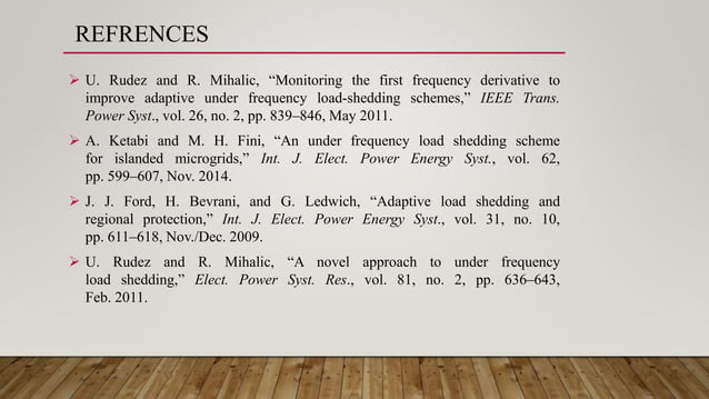 An Under frequency Load Shedding Scheme for | PPT