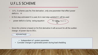 An Under frequency Load Shedding Scheme for | PPT