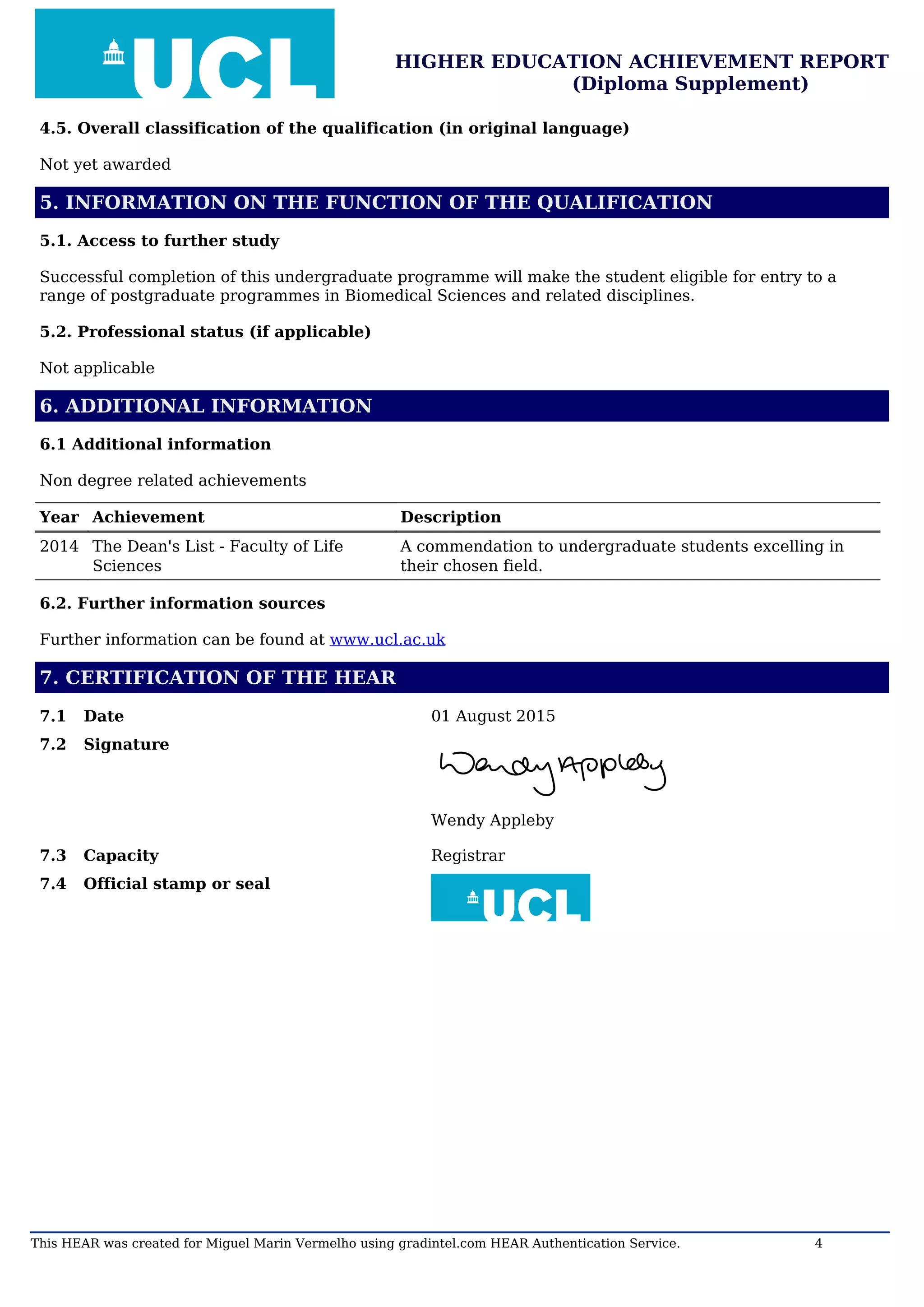 UCL HEAR (Transcript) | PDF | Undergraduate Education | College Education