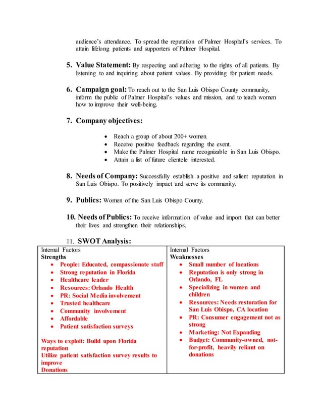 PR Proposal SWOT analysis | PDF