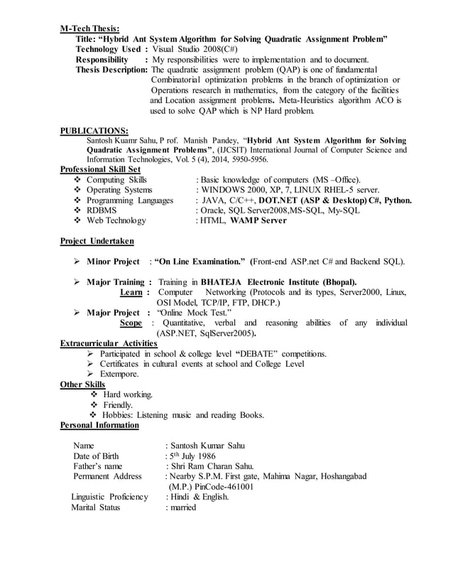 Santosh Sahu_MTech_CSE | PDF