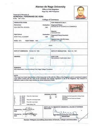 Bachelor's Degree Authenticated Documents | PDF