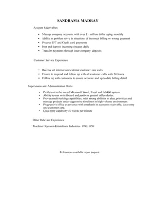 Sandrama Resume | DOC