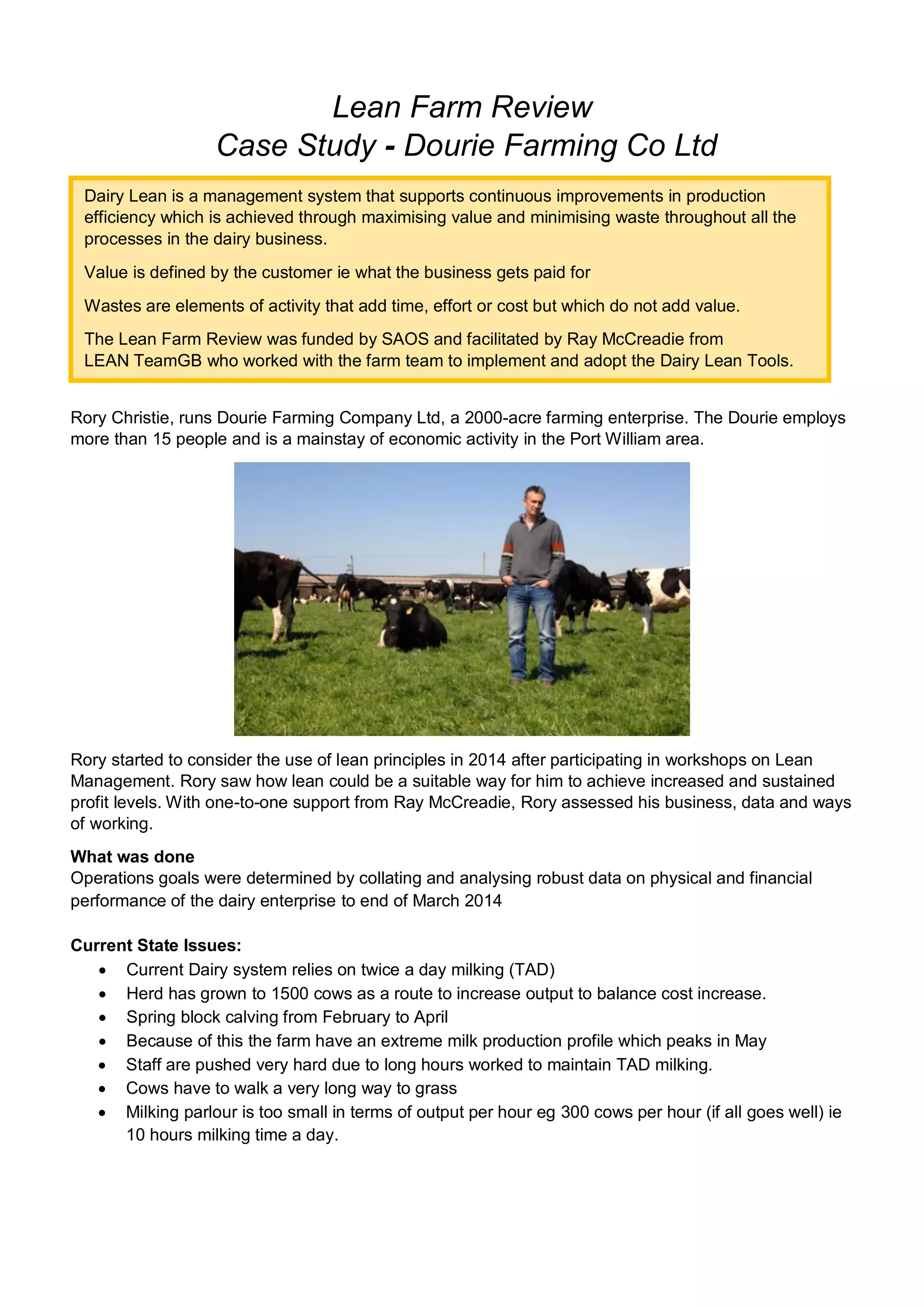 Dairy Lean Case Study Rory Christie_1607 V3 | PDF