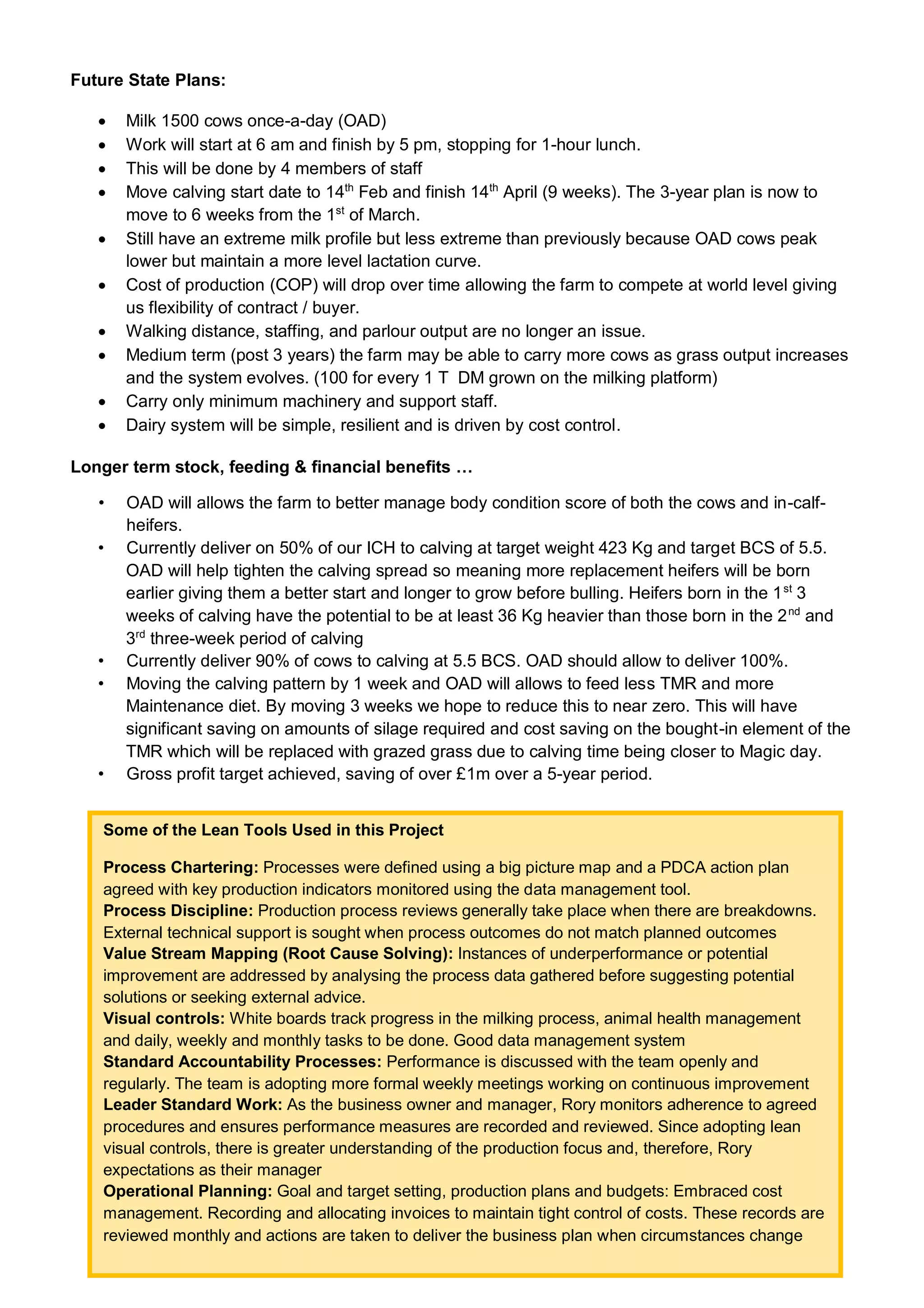 Dairy Lean Case Study Rory Christie_1607 V3 | PDF