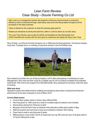 Dairy Lean Case Study Rory Christie_1607 V3 | PDF
