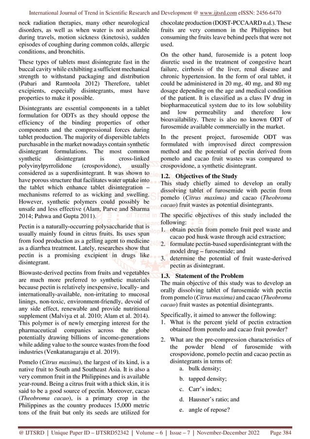 Green Synthesis of Biowaste Derived Pectin from Pomelo Citrus Maxima ...