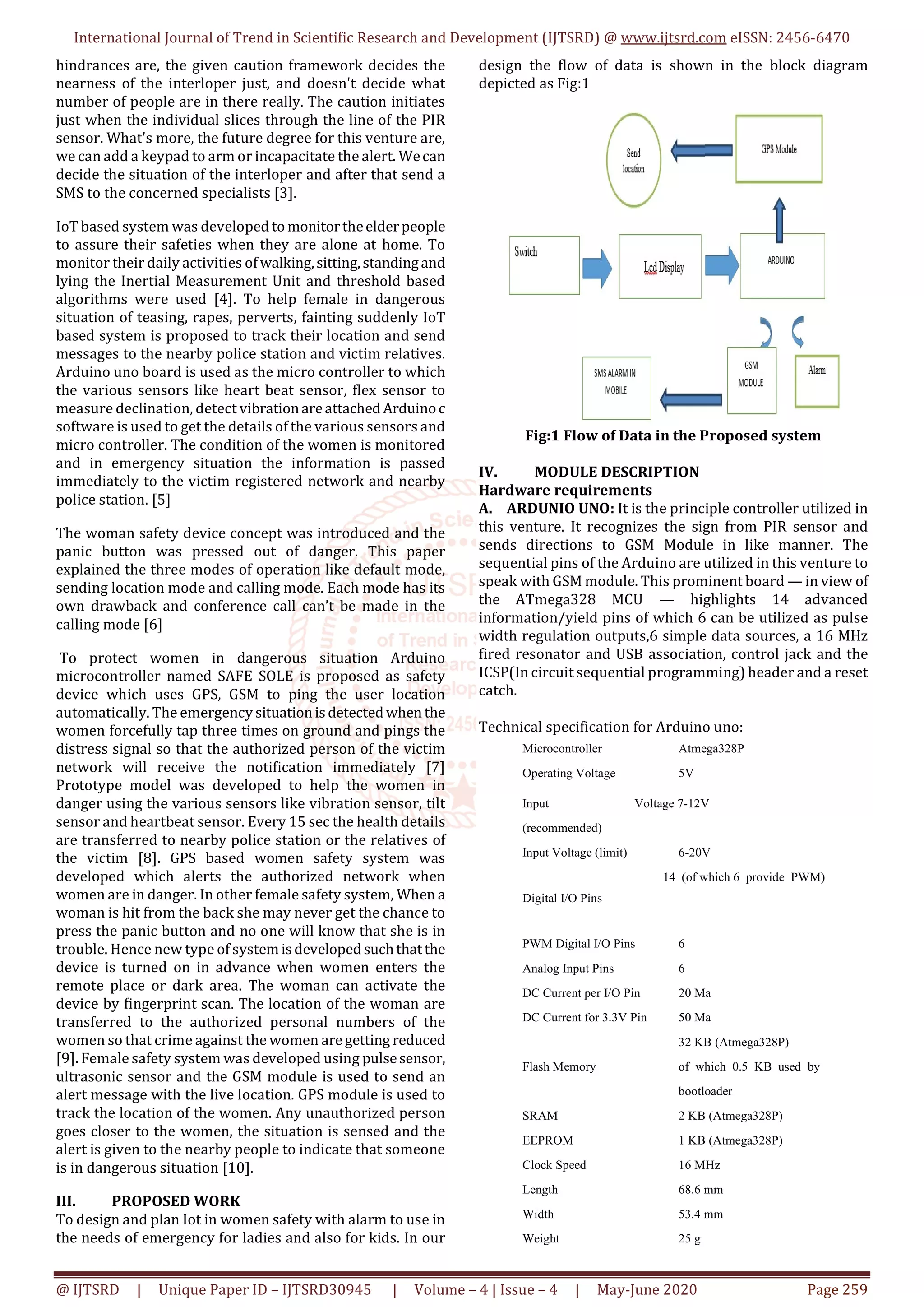 Implementation of Women Safety System using Internet of Things | PDF ...