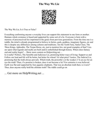 47K Sample Essay Helping Others Lockie Leona | PDF