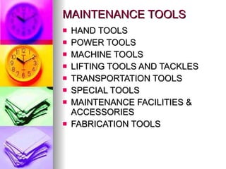 47 Maint Tools & Techniques Fope06 | PPT