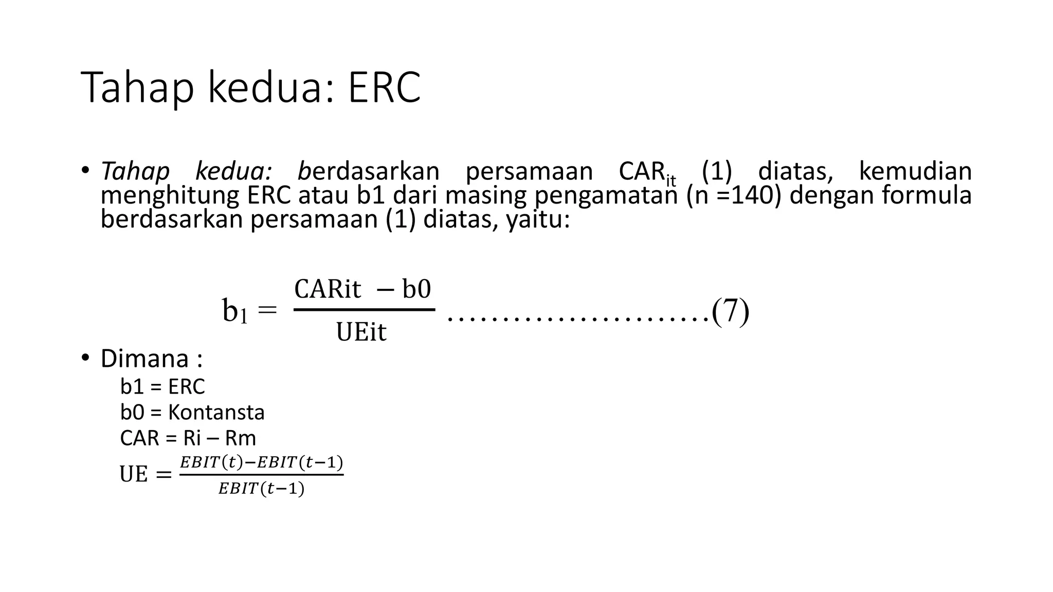 47 menghitung erc earning response coefficient (erc) | PPT