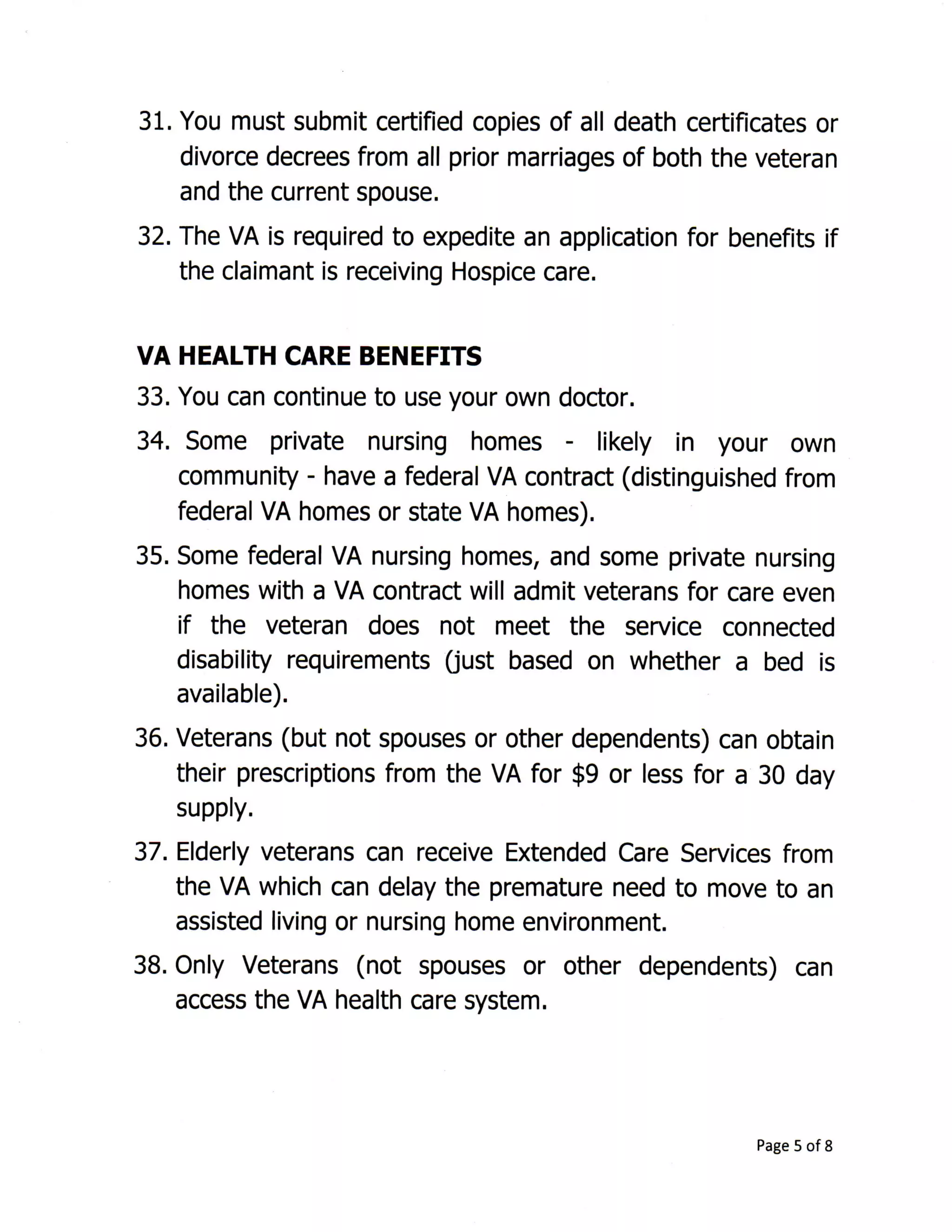 47 Secret VA Benefits | PDF