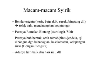 48. tauhid dan syirik | PPT
