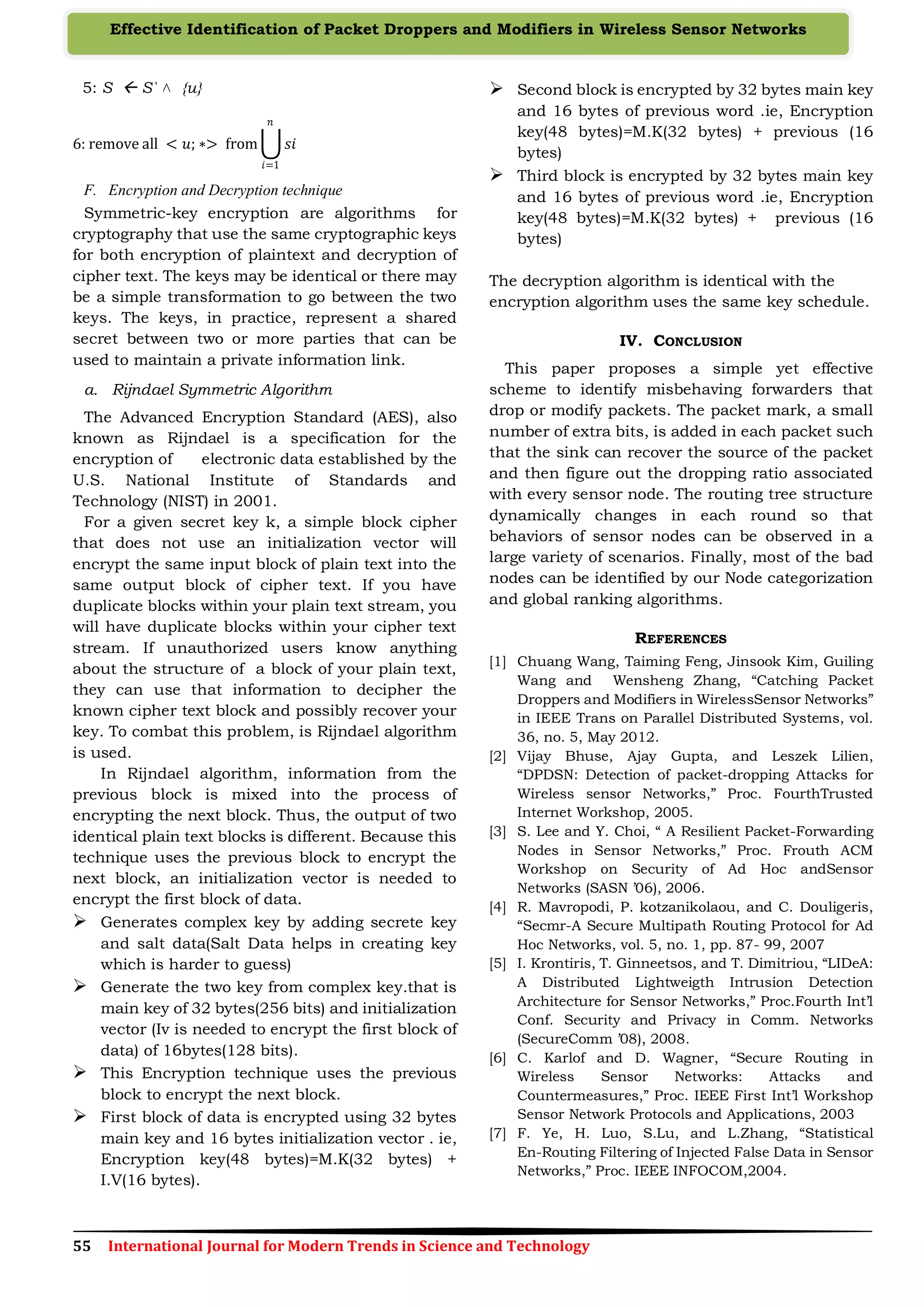 Effective Identification Of Packet Droppers And Modifiers In Wireless Sensor Networks Pdf