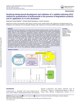 Quality-by-design-based development and validation of a stability-indicating UPLC method for ...