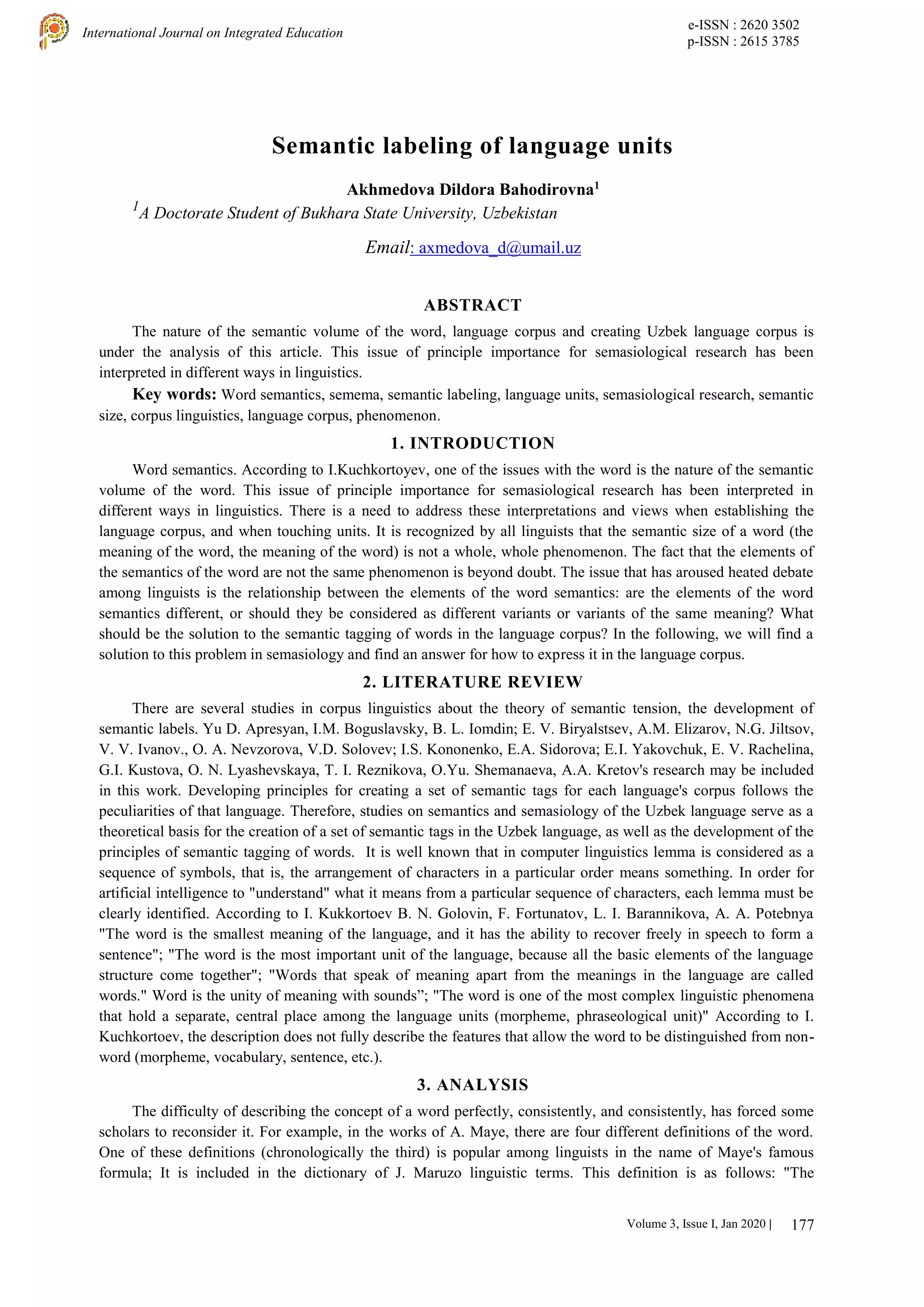 Semantic labeling of language units | PDF