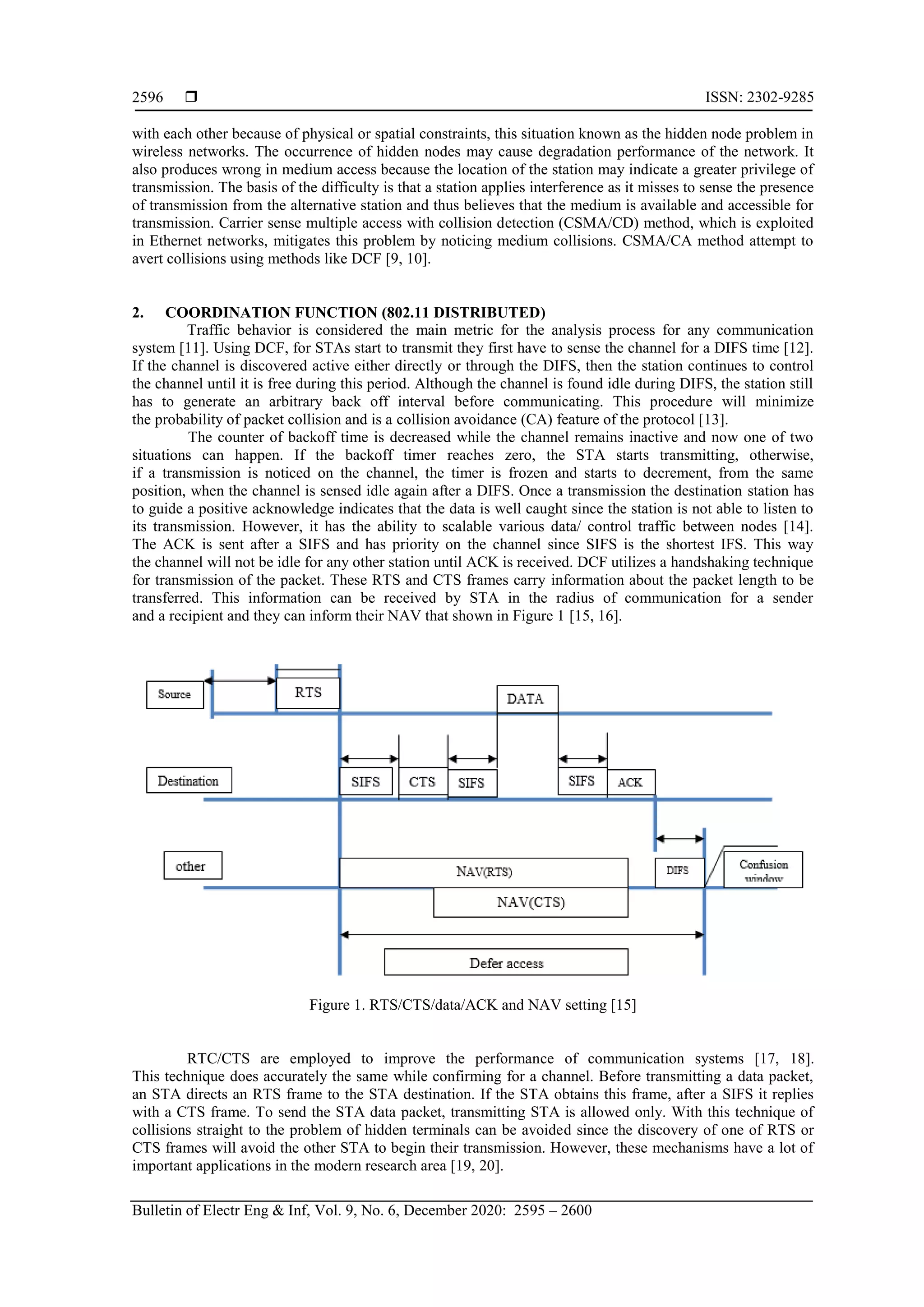 Performance Analysis And Evaluation Of Ieee 802 11 Distributed Coordination Function Using Opnet
