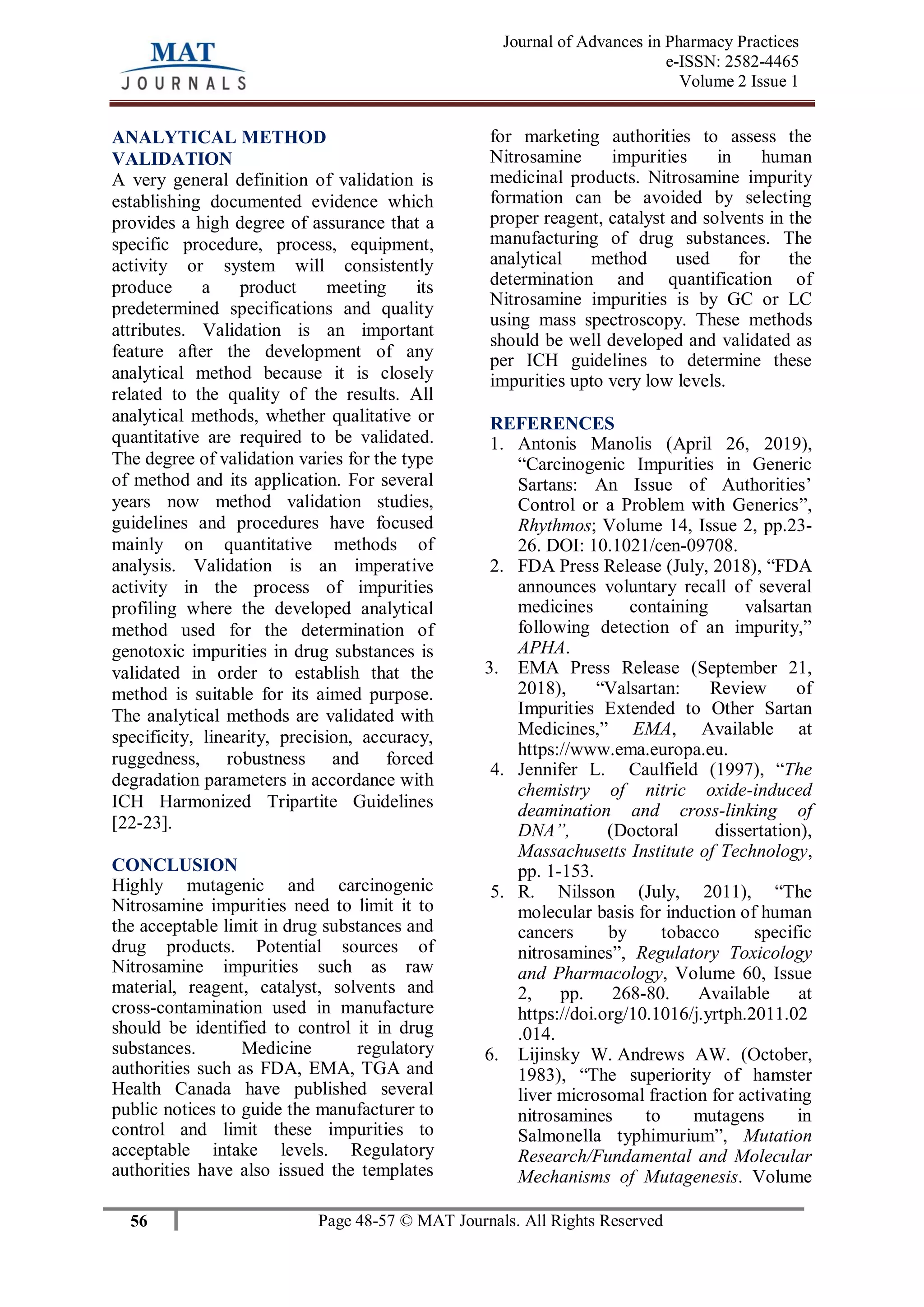 Nitrosamine impurities in drug substances and drug products-format | PDF | Pharmaceutical Drugs ...