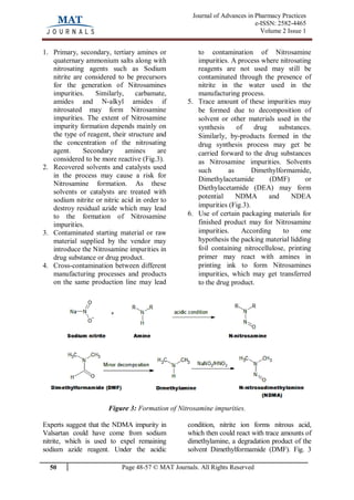 Nitrosamine impurities in drug substances and drug products-format | PDF