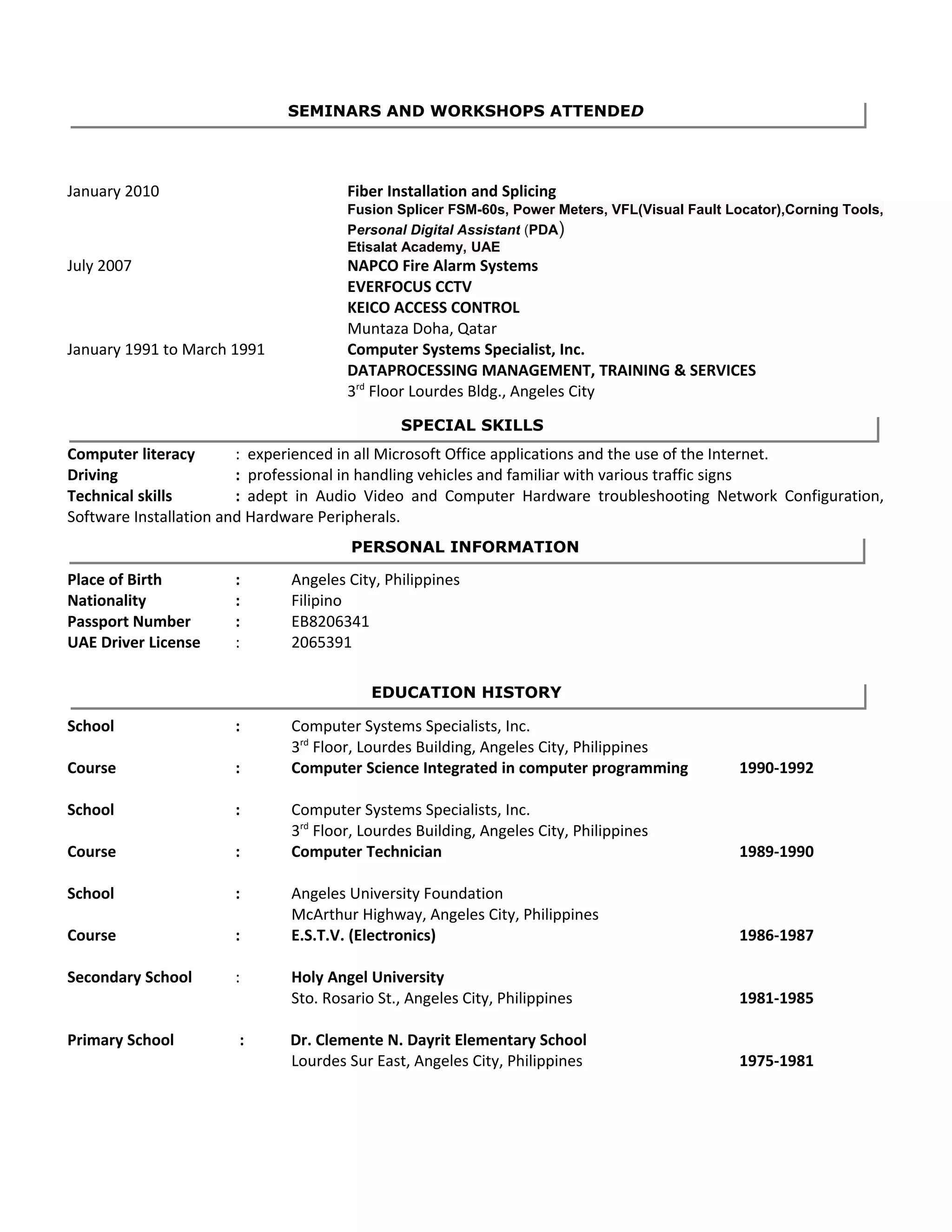 Eric Paras CV 2015e | PDF