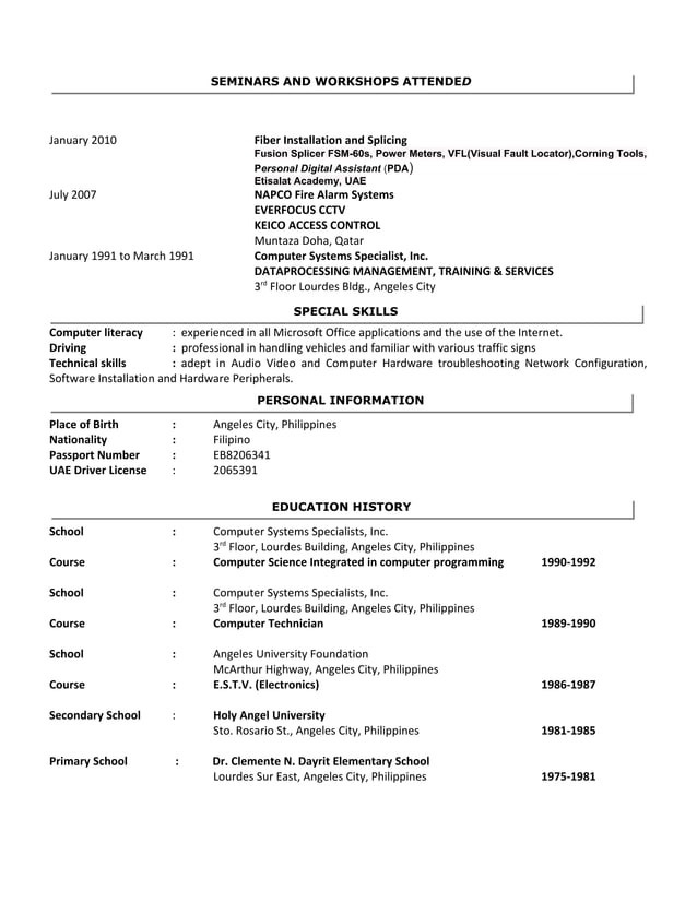 Eric Paras CV 2015e | PDF