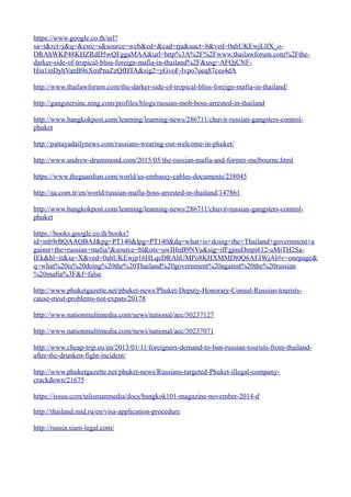 RUSSIAN MAFIA IN THAILAND | PDF