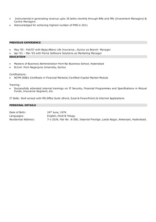 Resume - Srikanth | DOCX