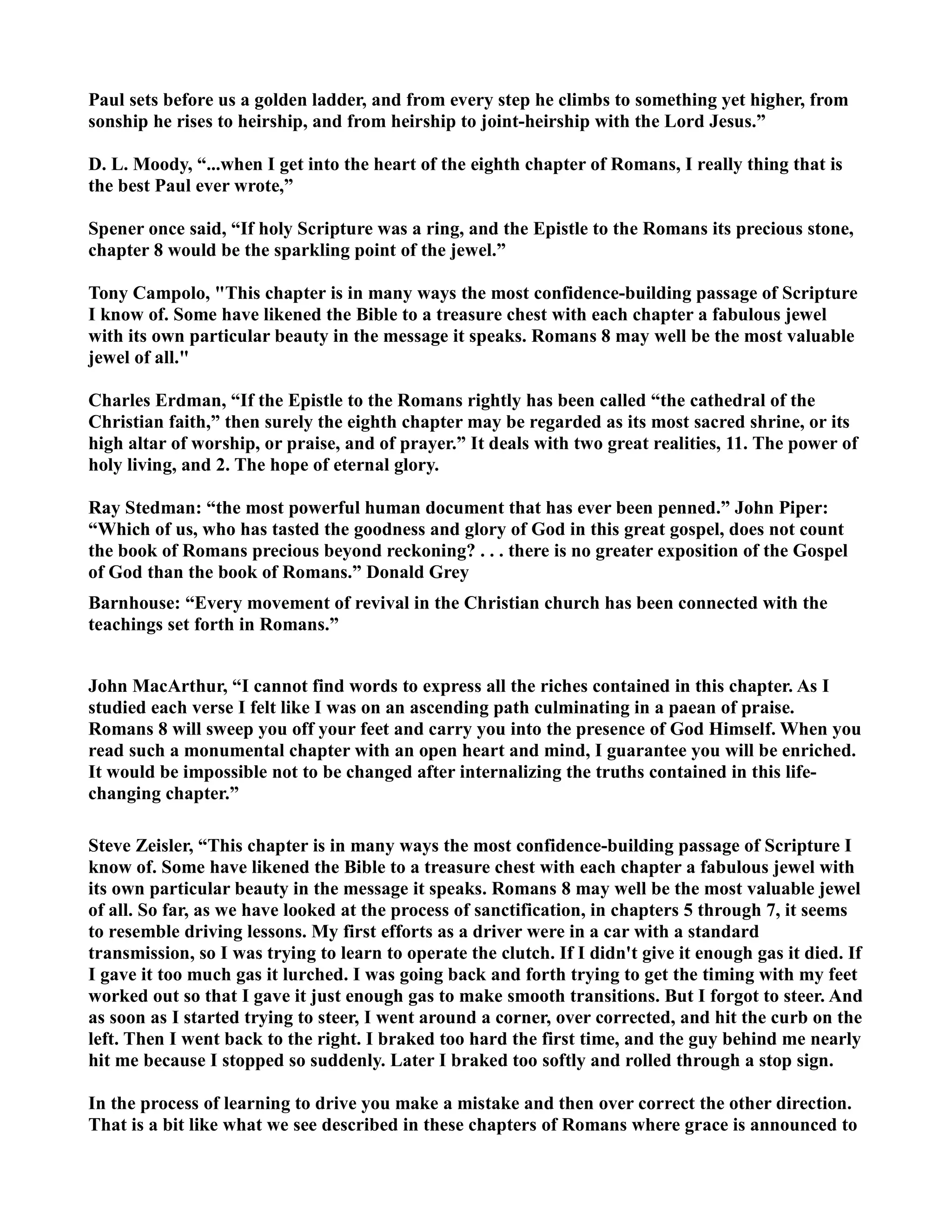 ROMANS 8 COMMENTARY | PDF