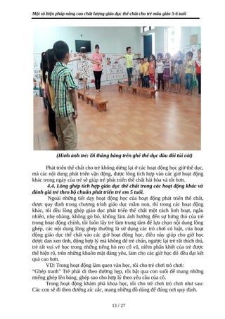 SKKN một số biện pháp nâng cao chất lượng giáo dục thể chất cho trẻ mẫu giáo 5 6 tuổi | PDF