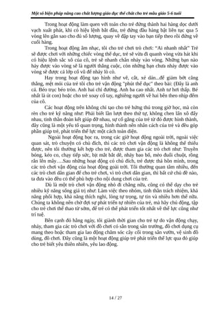 SKKN một số biện pháp nâng cao chất lượng giáo dục thể chất cho trẻ mẫu giáo 5 6 tuổi | PDF