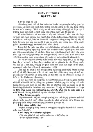 SKKN một số biện pháp nâng cao chất lượng giáo dục thể chất cho trẻ mẫu giáo 5 6 tuổi | PDF