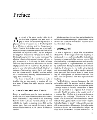 Teaching physical education for learning Seventh Edition. Edition Rink ...