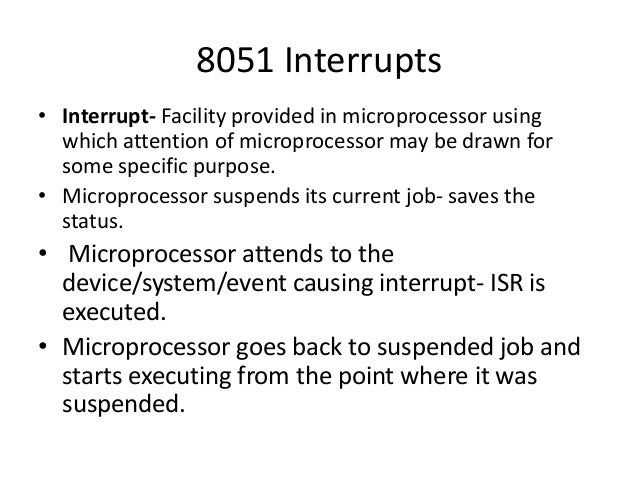 8051 interrupts 8051 interrupts