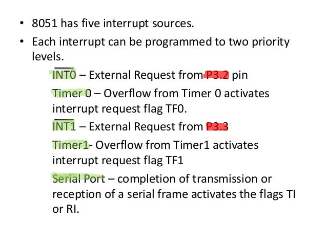 8051 interrupts 8051 interrupts