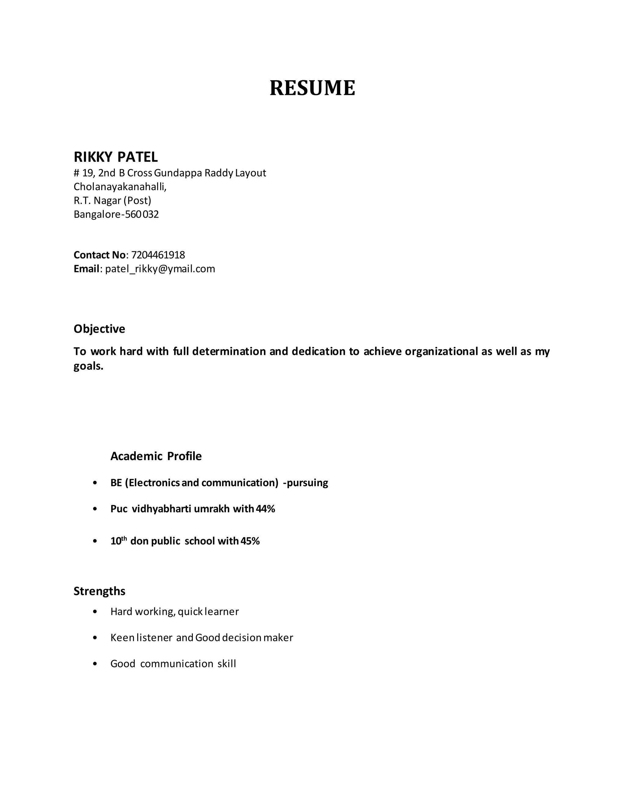 rickyresume | DOCX