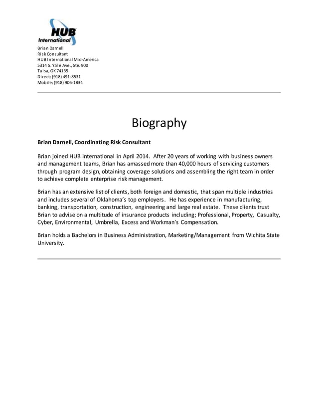 Brian Darnell Bio | DOCX