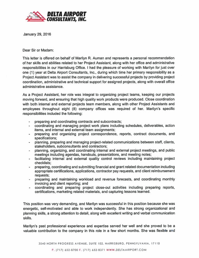 MRA Reference Letter | PDF