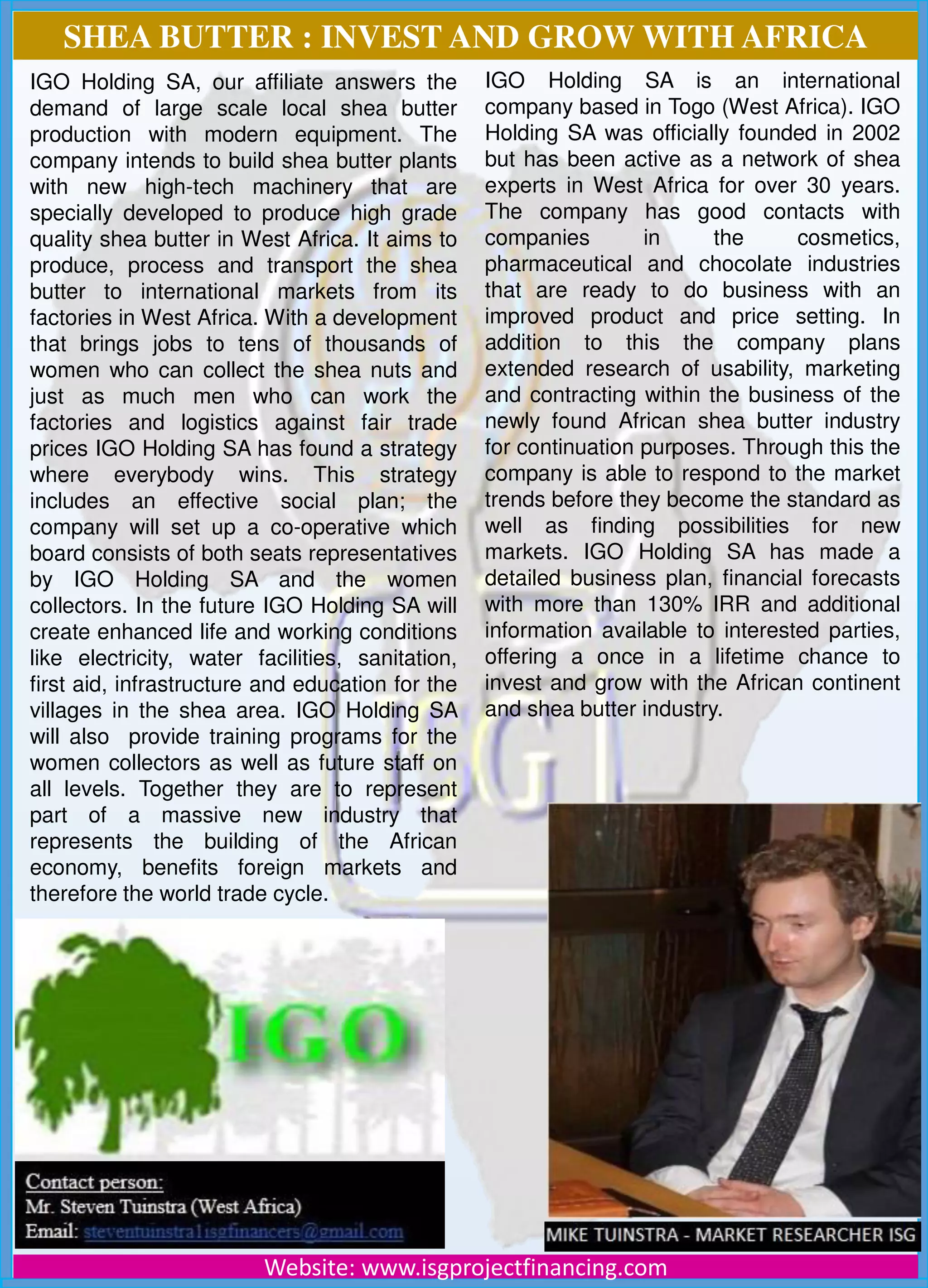 ISG Shea Butter Market Leaflet | PDF