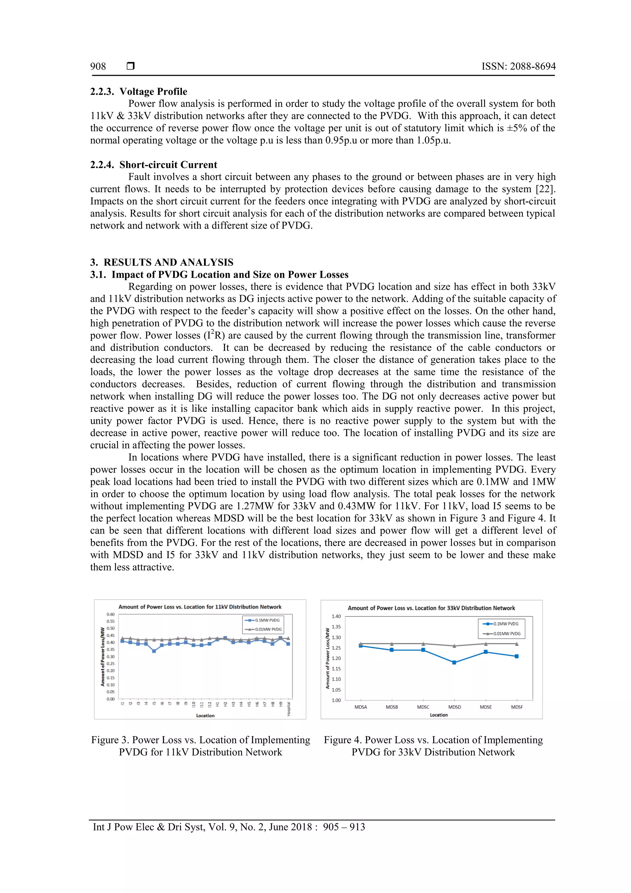 Impacts of Photovoltaic Distributed Generation Location and Size on Distribution Power System ...