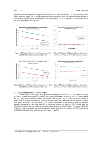 Impacts of Photovoltaic Distributed Generation Location and Size on Distribution Power System ...