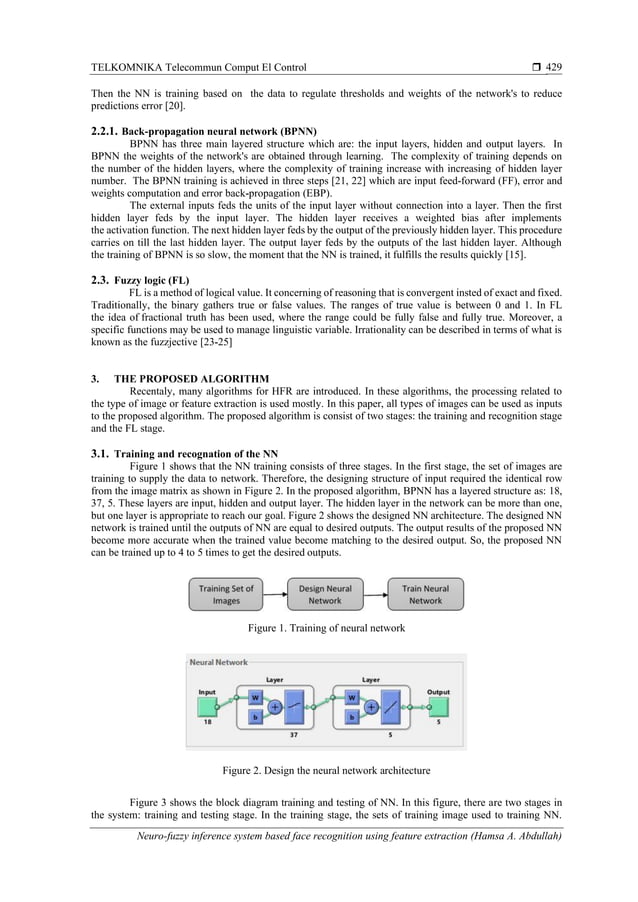 Neuro Fuzzy Inference System Based Face Recognition Using Feature