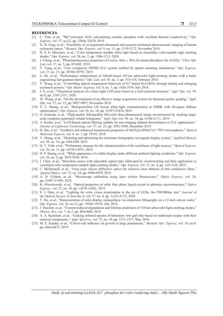 Study of red-emitting LaAsO4:Eu3+ phosphor for color rendering index improvement of WLEDs with ...