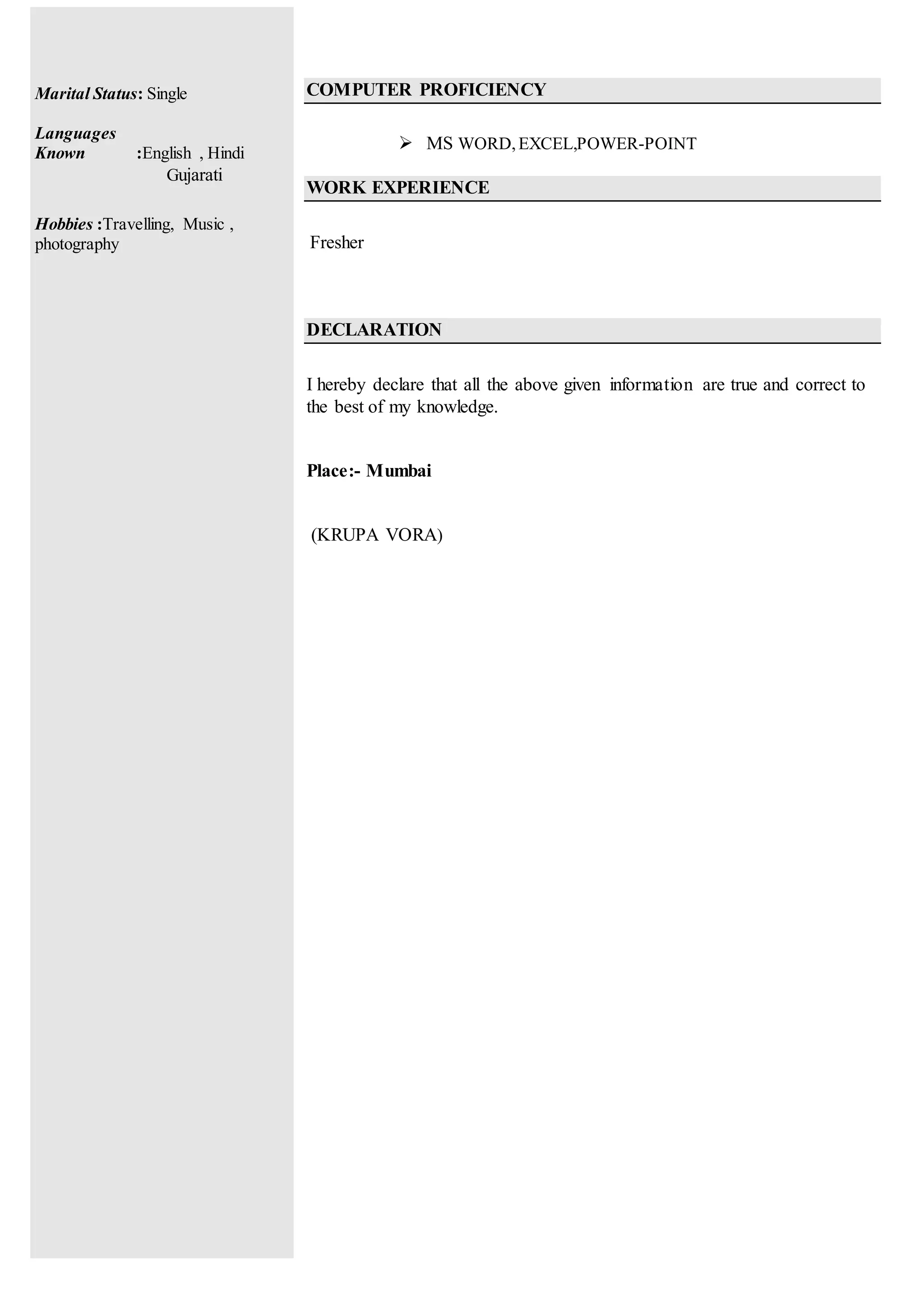 krupa vora - cv | DOCX