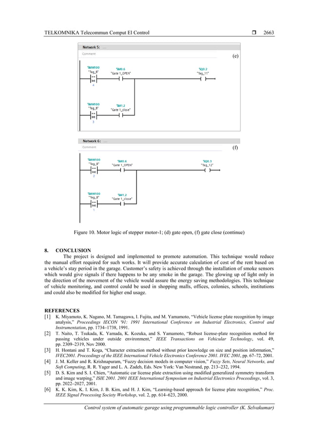 Control system of automatic garage using programmable logic controller | PDF