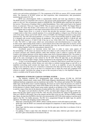 Control system of automatic garage using programmable logic controller ...