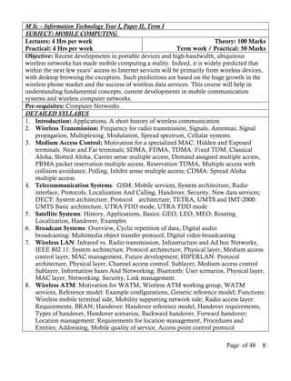 48149057 syllabus-mscit-full | PDF