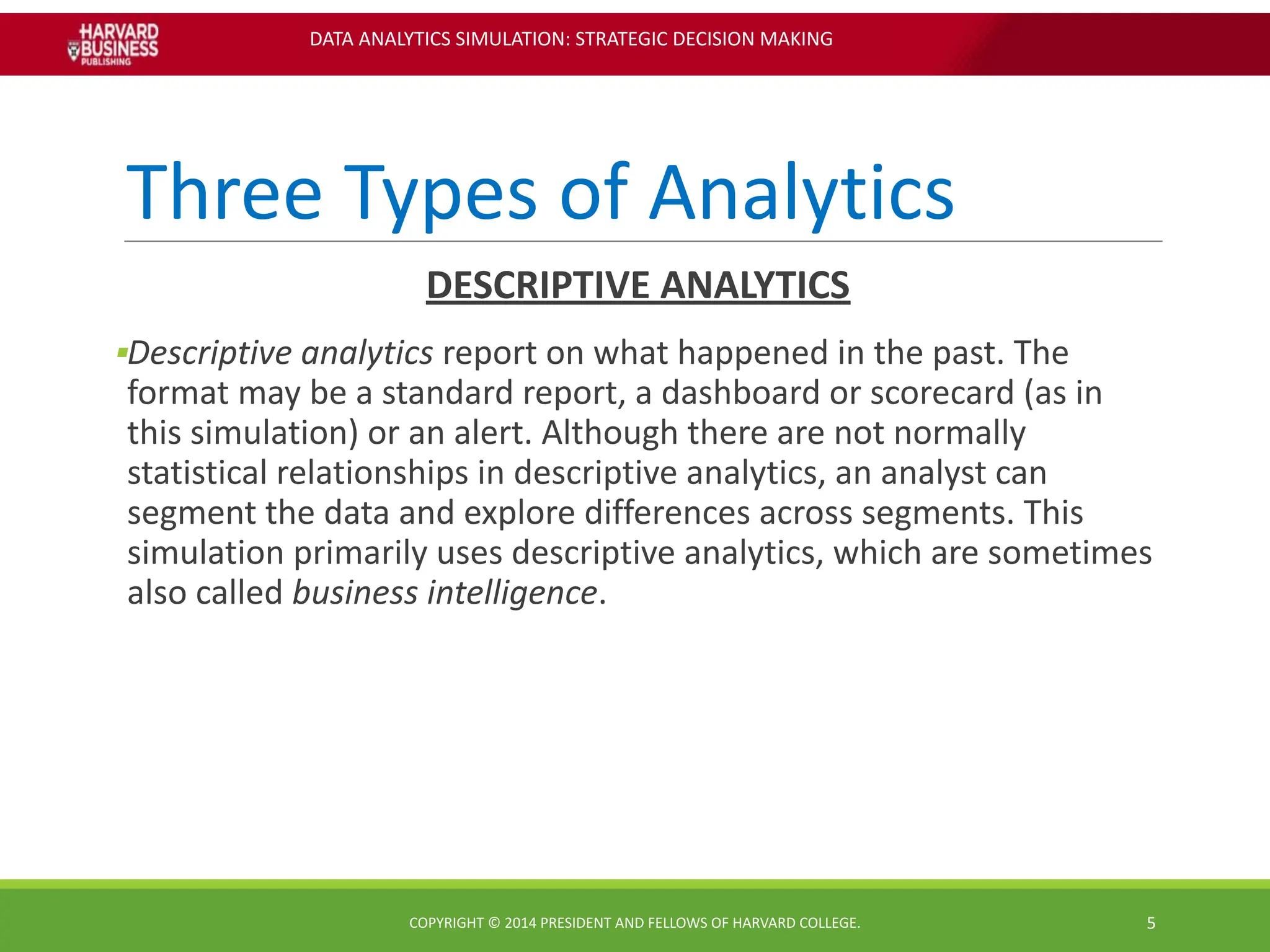 data analytics simulationstrategic decision making | PDF