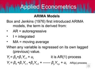 Arma model ar model arima model time series | PPT